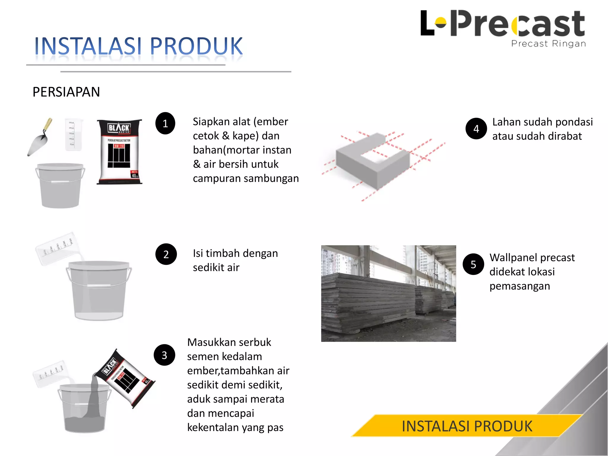 L Precast Precast Beton Ringan Alternatif Pengganti Bata Ringan | PPT