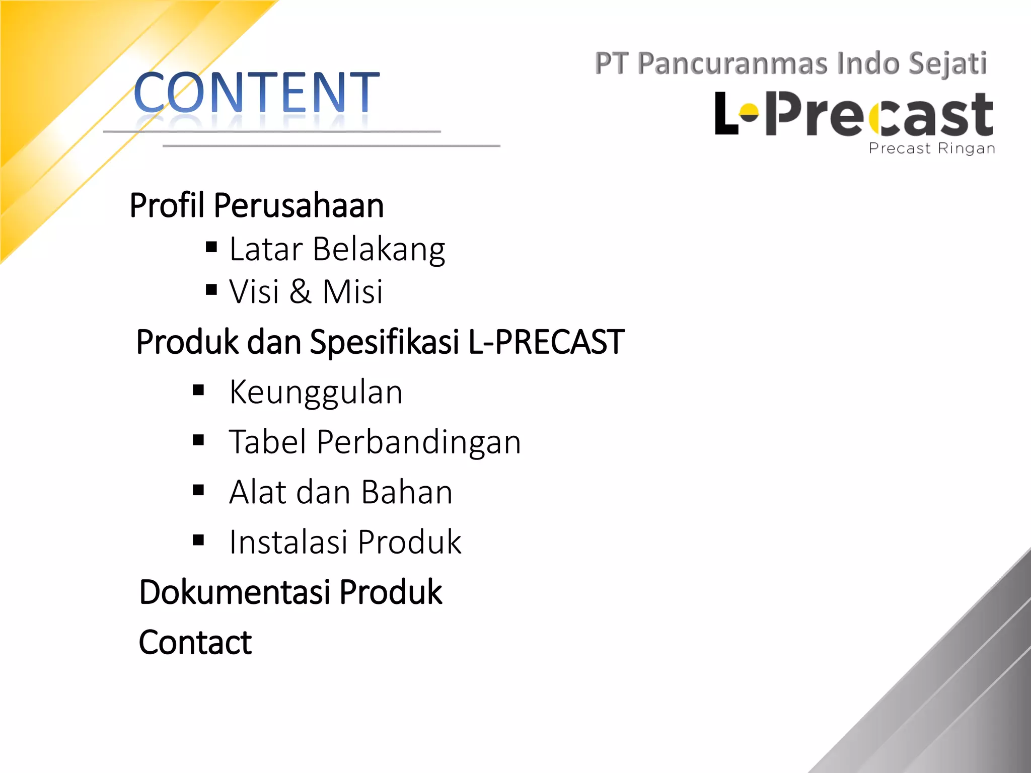 L Precast Precast Beton Ringan Alternatif Pengganti Bata Ringan | PPT