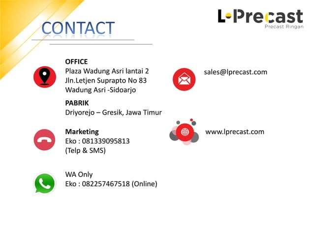 L Precast Precast Beton Ringan Alternatif Pengganti Bata Ringan | PPT