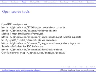 Incident Response Tactics with Compromise Indicators | PPT