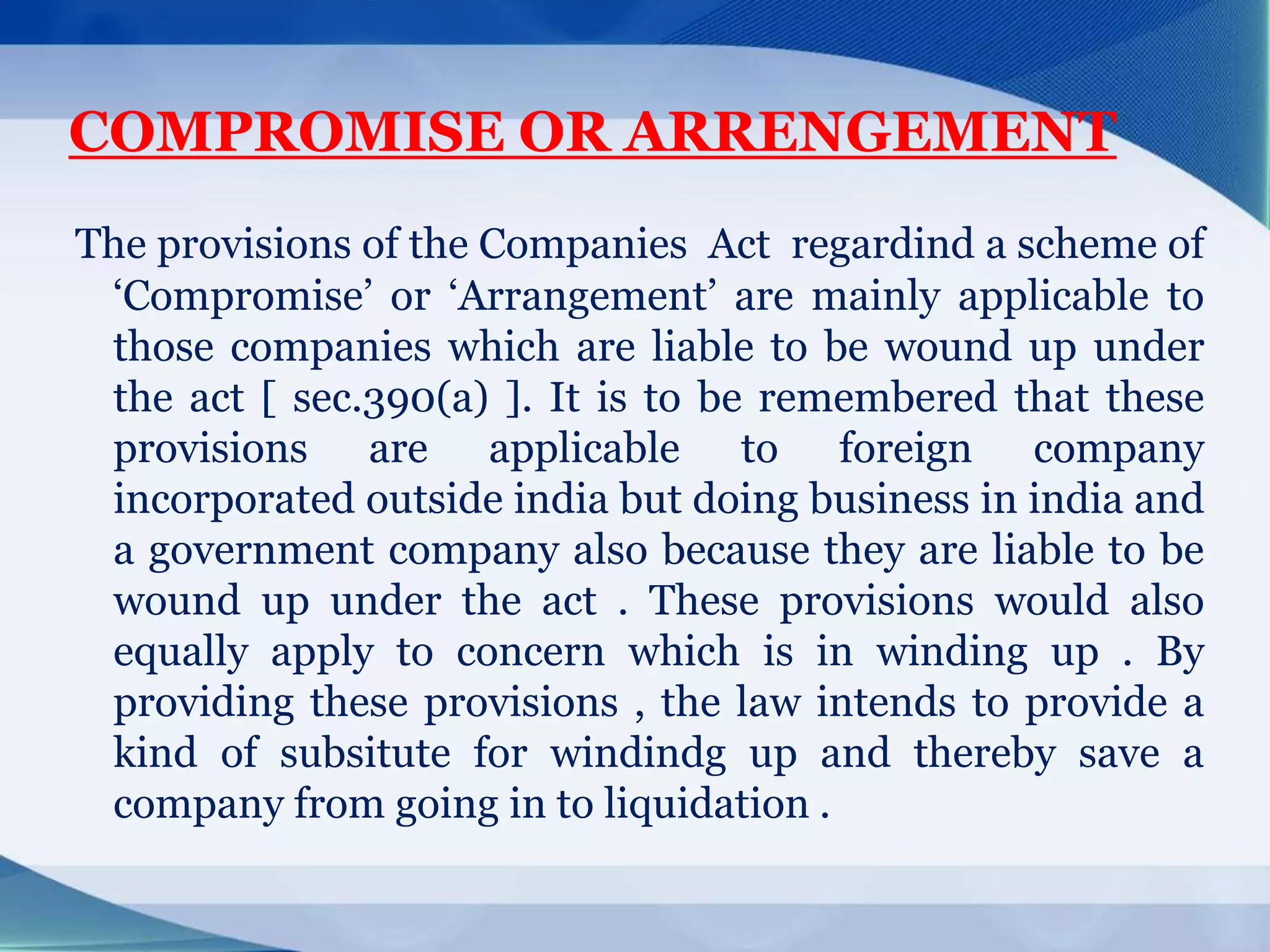 Compromise ,reconstruction or amalgamation | PPTX
