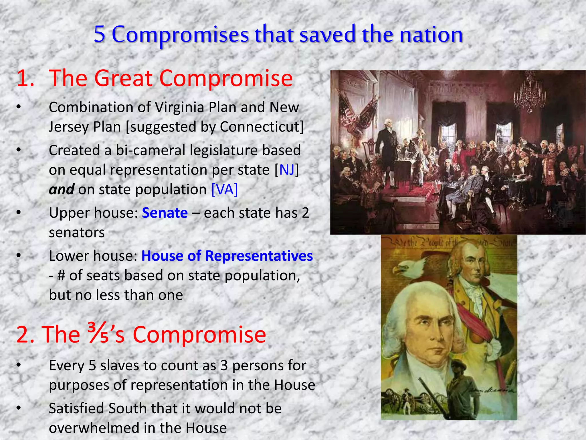 Compromises of the constitution | PPT