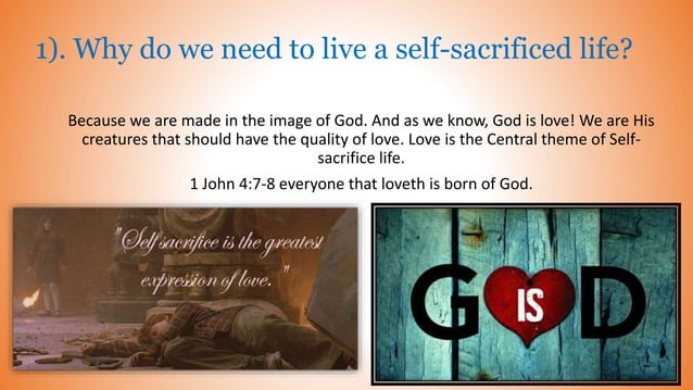 Compromising self sacrifice, self denial! | PPTX