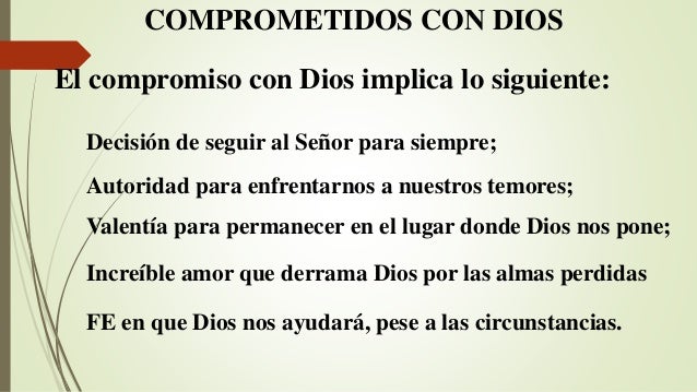Compromiso con Dios