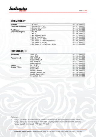Batavia Motor Company Profile | PDF