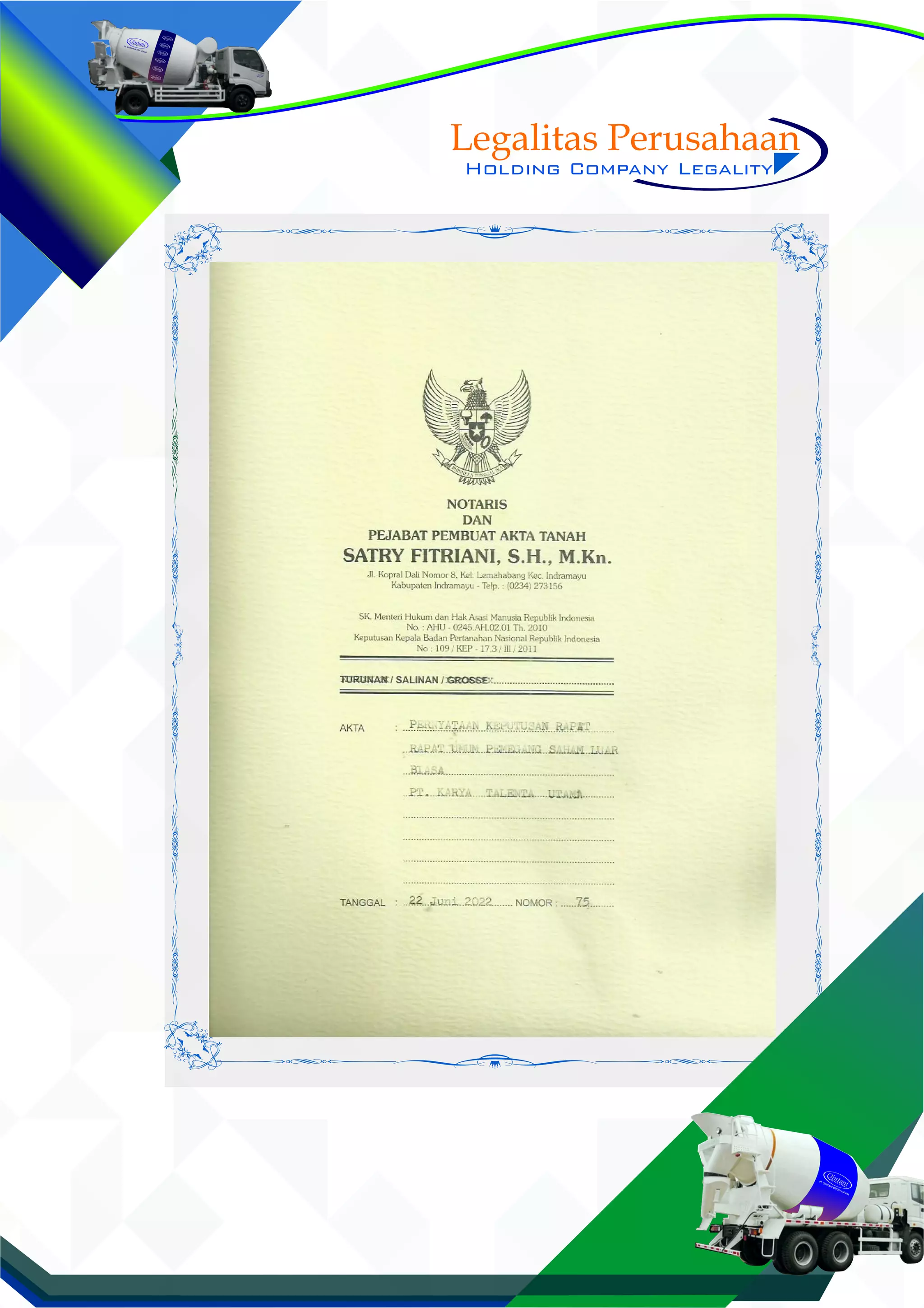 Qintani Beton Utama | PDF