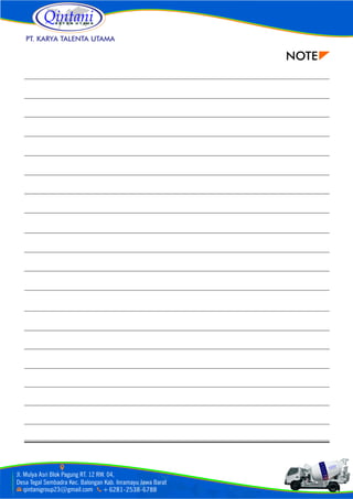 Qintani Beton Utama | PDF