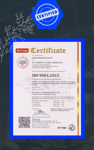 SODIPTA KARYA BERSAMA | PDF