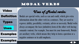 Modal Verbs | PDF