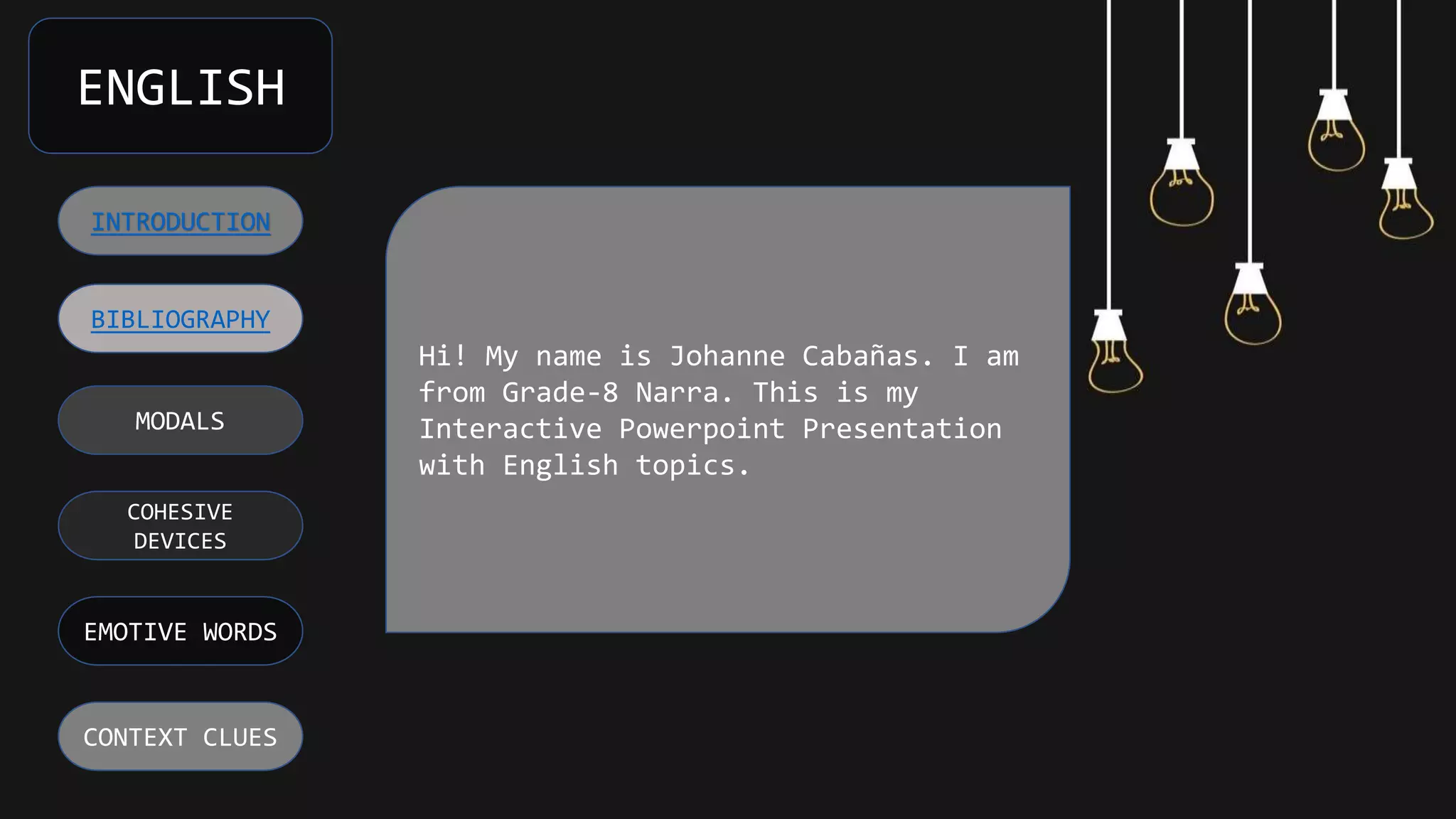 ENGLISH TOPICS FOR GRADE 8 | PPTX