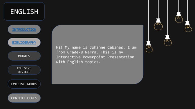 ENGLISH TOPICS FOR GRADE 8 | PPTX