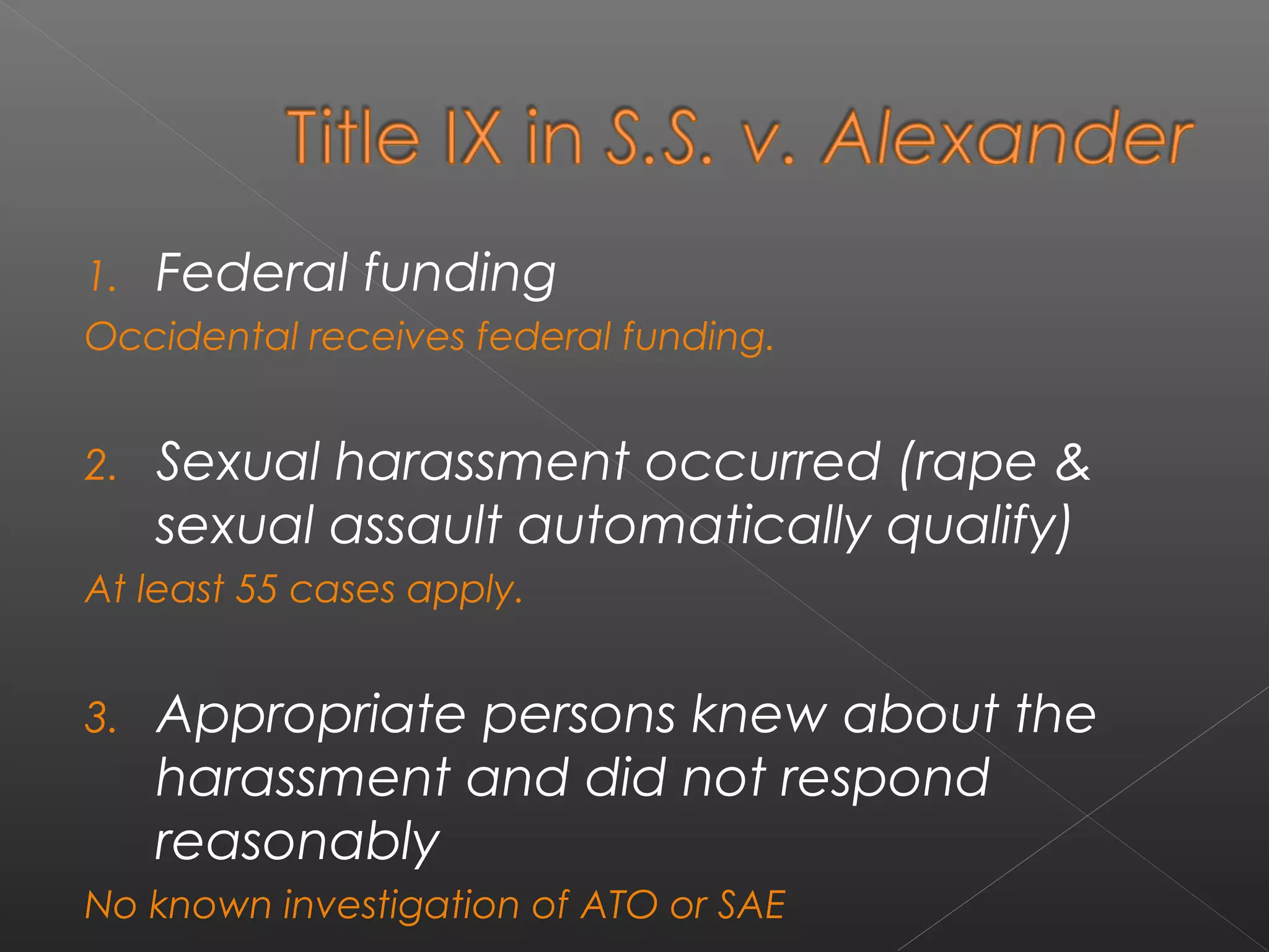 Action as Deliberate Indifference: Sexual Assault at Occidental College ...
