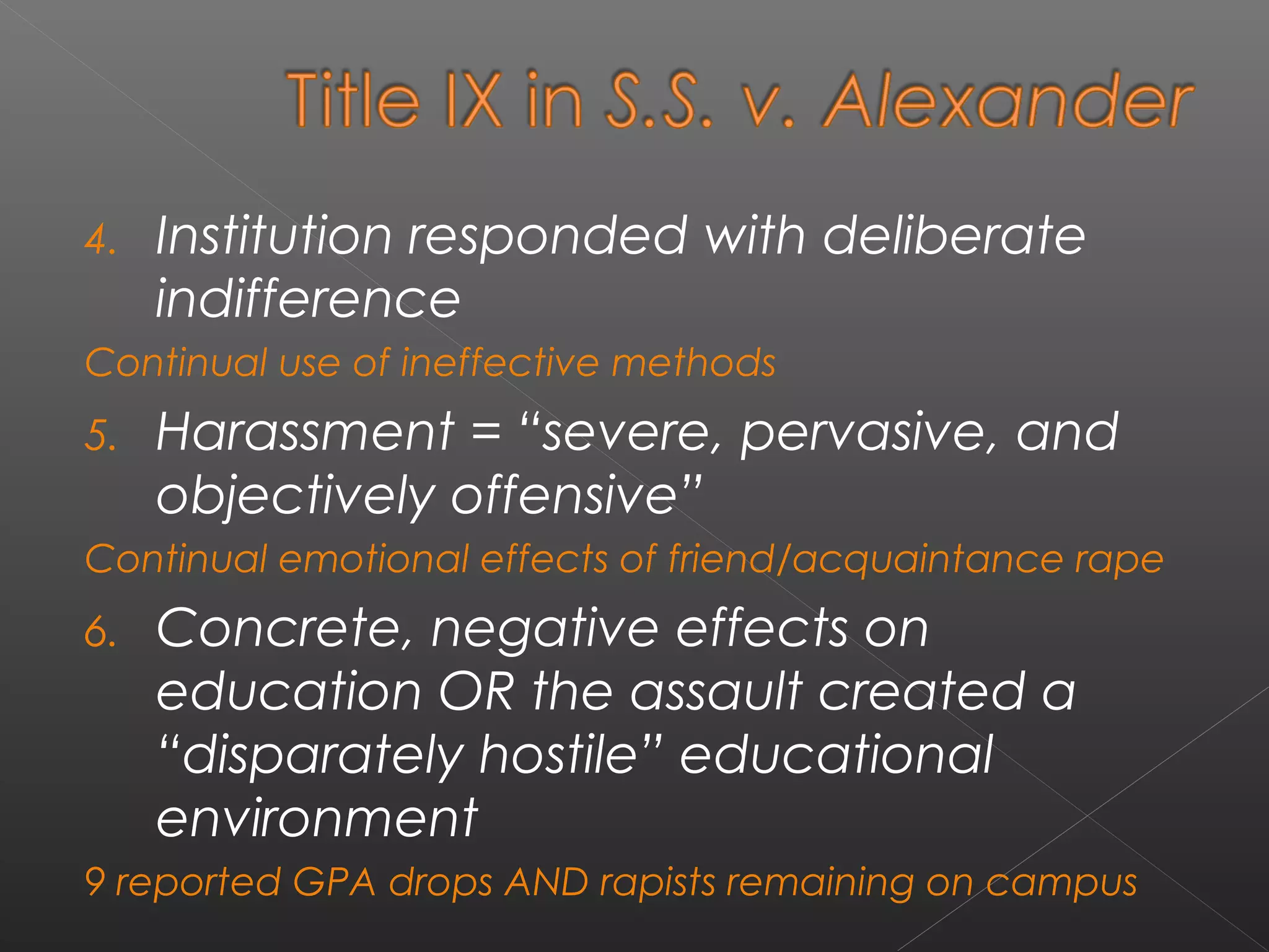 Action as Deliberate Indifference: Sexual Assault at Occidental College ...