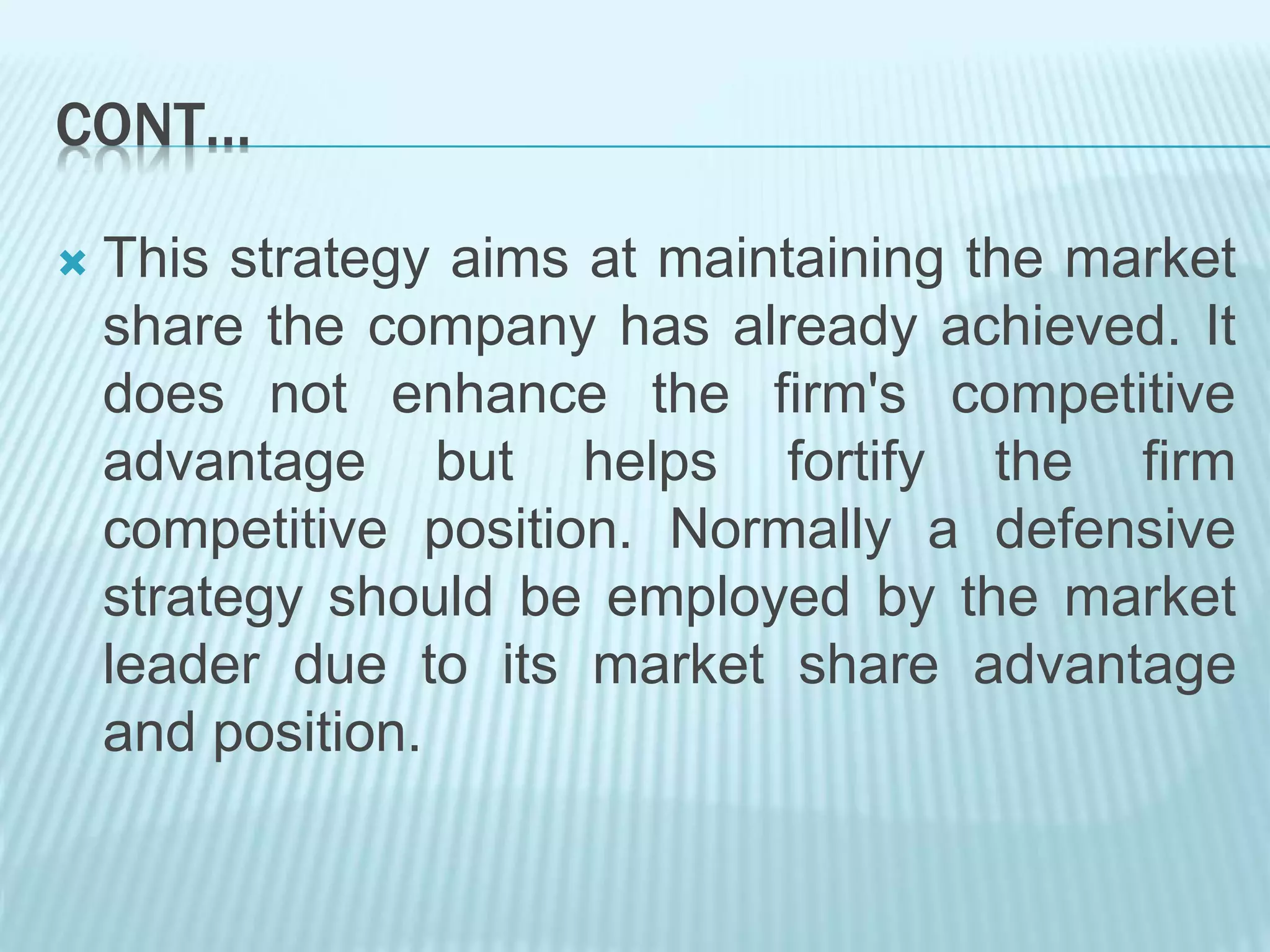 competitive strategies in marketing management | PPTX