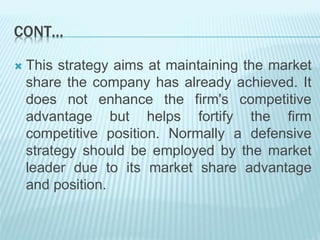 competitive strategies in marketing management | PPTX