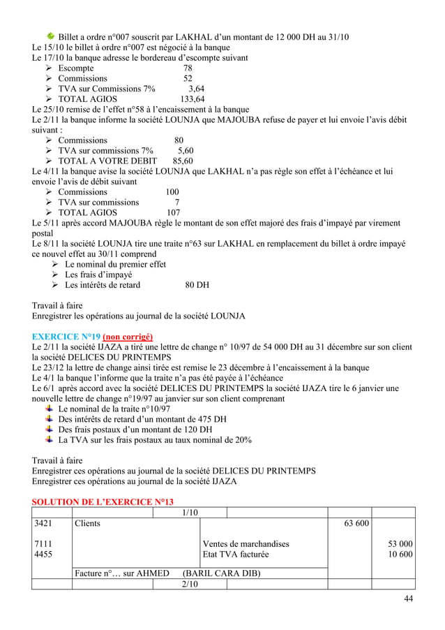 Comptabilite generale (cours+exercices corriges) | PDF Comptabilite generale (cours+exercices corriges) | PDF