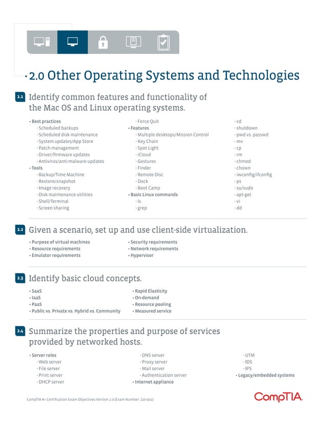 Comptia a-220-902-exam-objectives | PDF