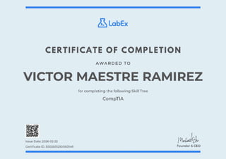 CompTIA - LabEx Certificate of Completion | PDF