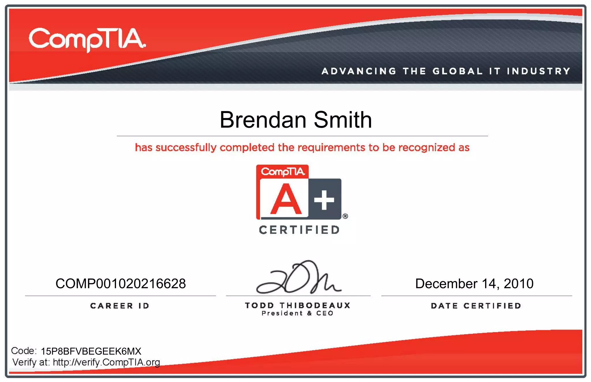 Comp tia a+ (2009 edition) certificate | PPT