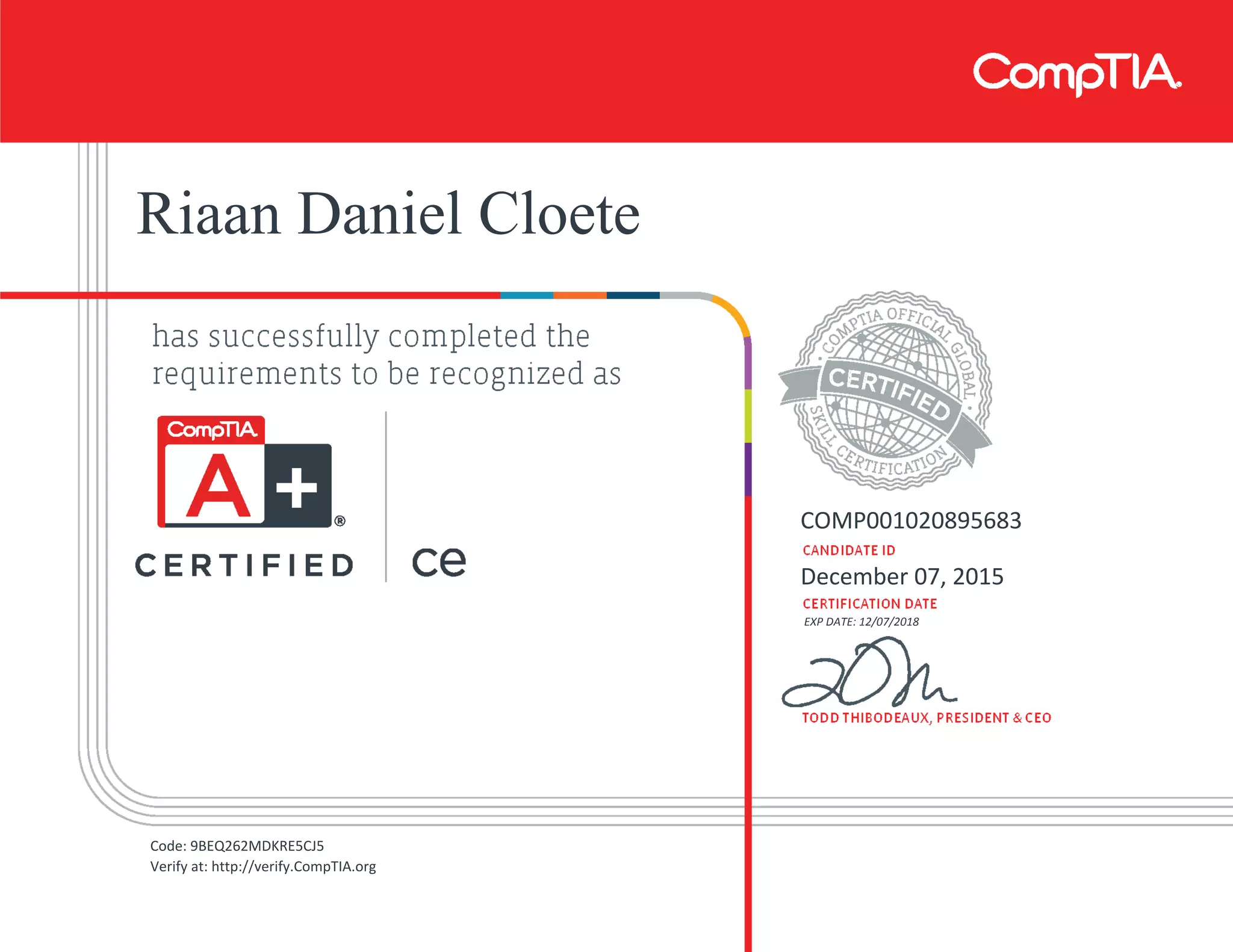 Comp tia a+certificate | PDF