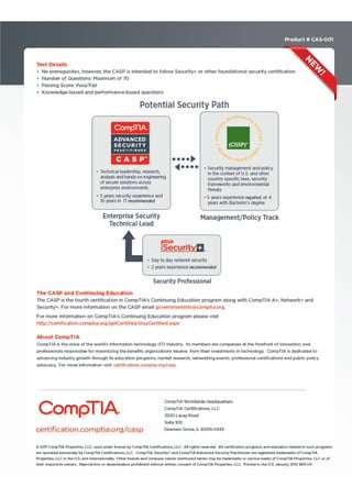 CompTIA Advanced Security Practitioner | PDF | Technology & Computing