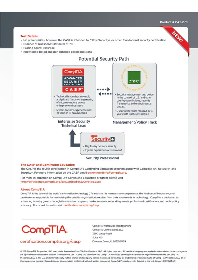 CompTIA Advanced Security Practitioner | PDF | Technology & Computing