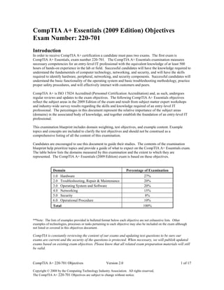 CompTIA A+ Essential Objectives | PDF | Education