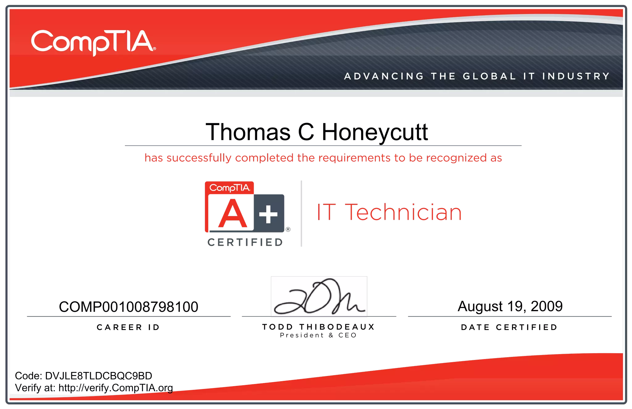 CompTIA A+ (It Technician) Certificate | PDF | Technology Industry | Industries