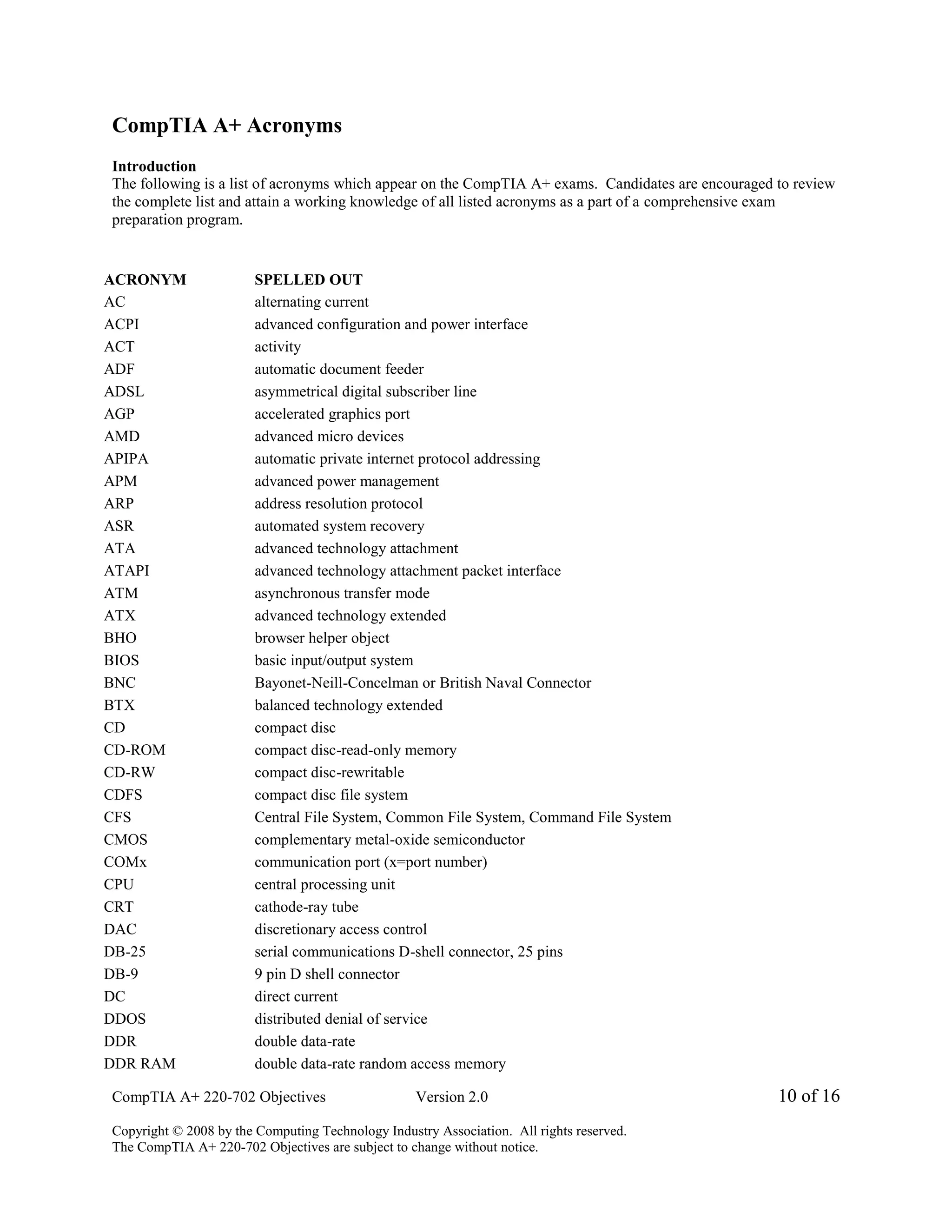 CompTIA A+ practical objectives | PDF
