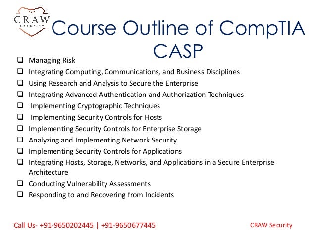 CompTIA CASP Course and Training details