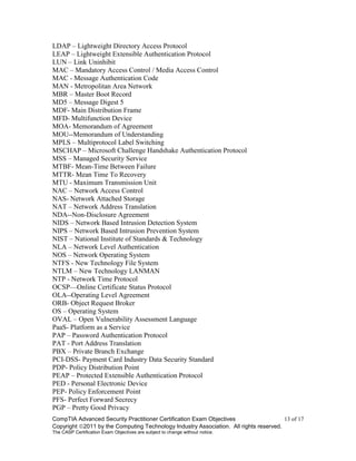 CompTIA CASP Objectives | PDF