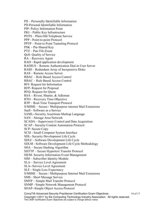 CompTIA CASP Objectives | PDF