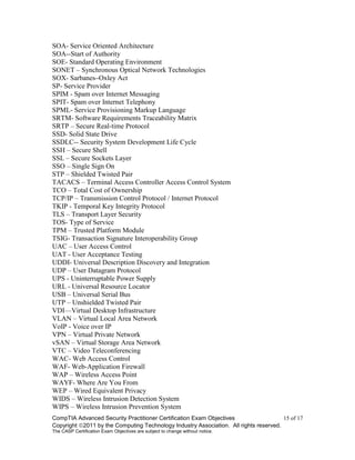 CompTIA CASP Objectives | PDF