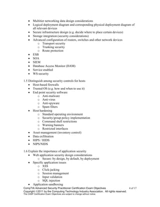 CompTIA CASP Objectives | PDF