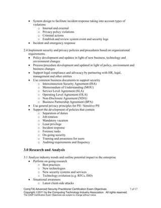 CompTIA CASP Objectives | PDF