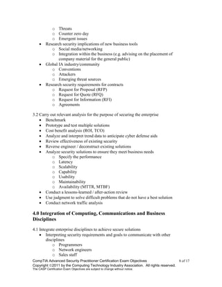 CompTIA CASP Objectives | PDF