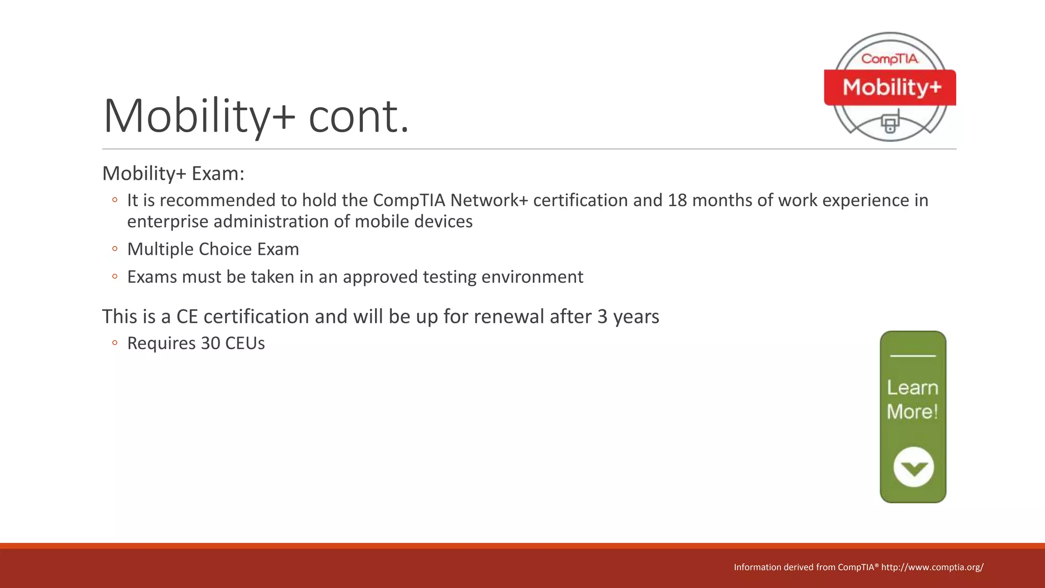 CompTIA Certification Information | PDF