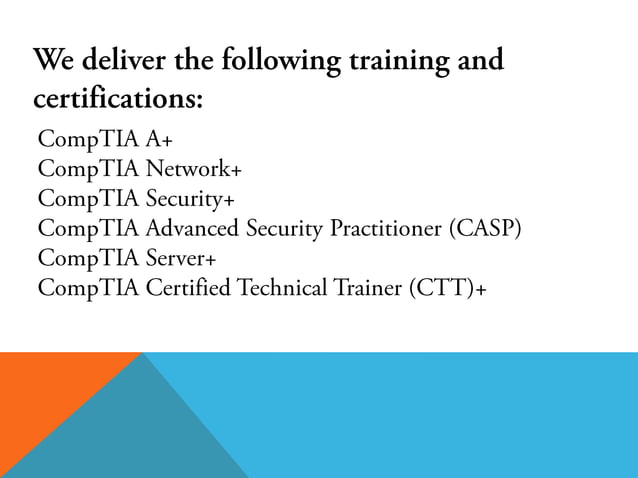 CompTia certifications | PPTX