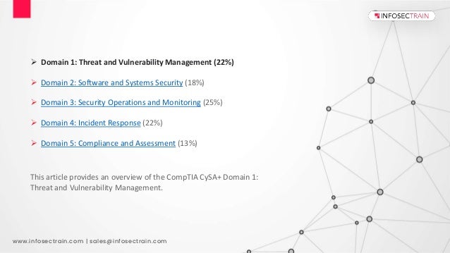 CompTIA CySA Domain 1 Threat and Vulnerability Management.pptx ...