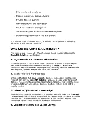 CompTIA DataSys+_ The Ultimate Certification for Data Systems.docx