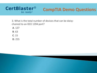 Comptia A+ practice tests demo questions | PPT