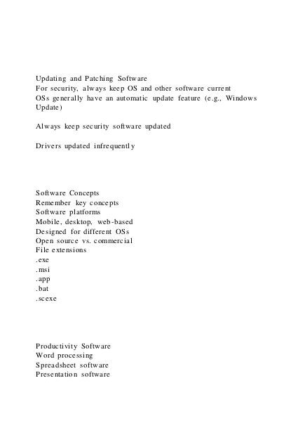 CompTIA IT FundamentalsStudy Guide (FC0-U61)Chapter 5Soft | PDF