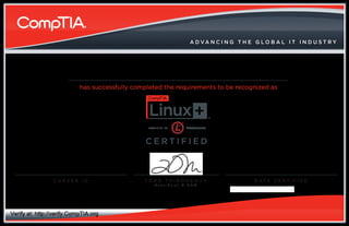 Comp Tia Linux+ (Powered By Lpi) Certificate | PPT