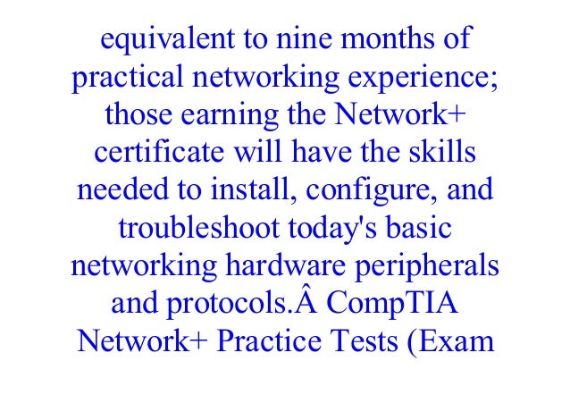online free CompTIA Network+ Practice Tests: Exam N10-007^^