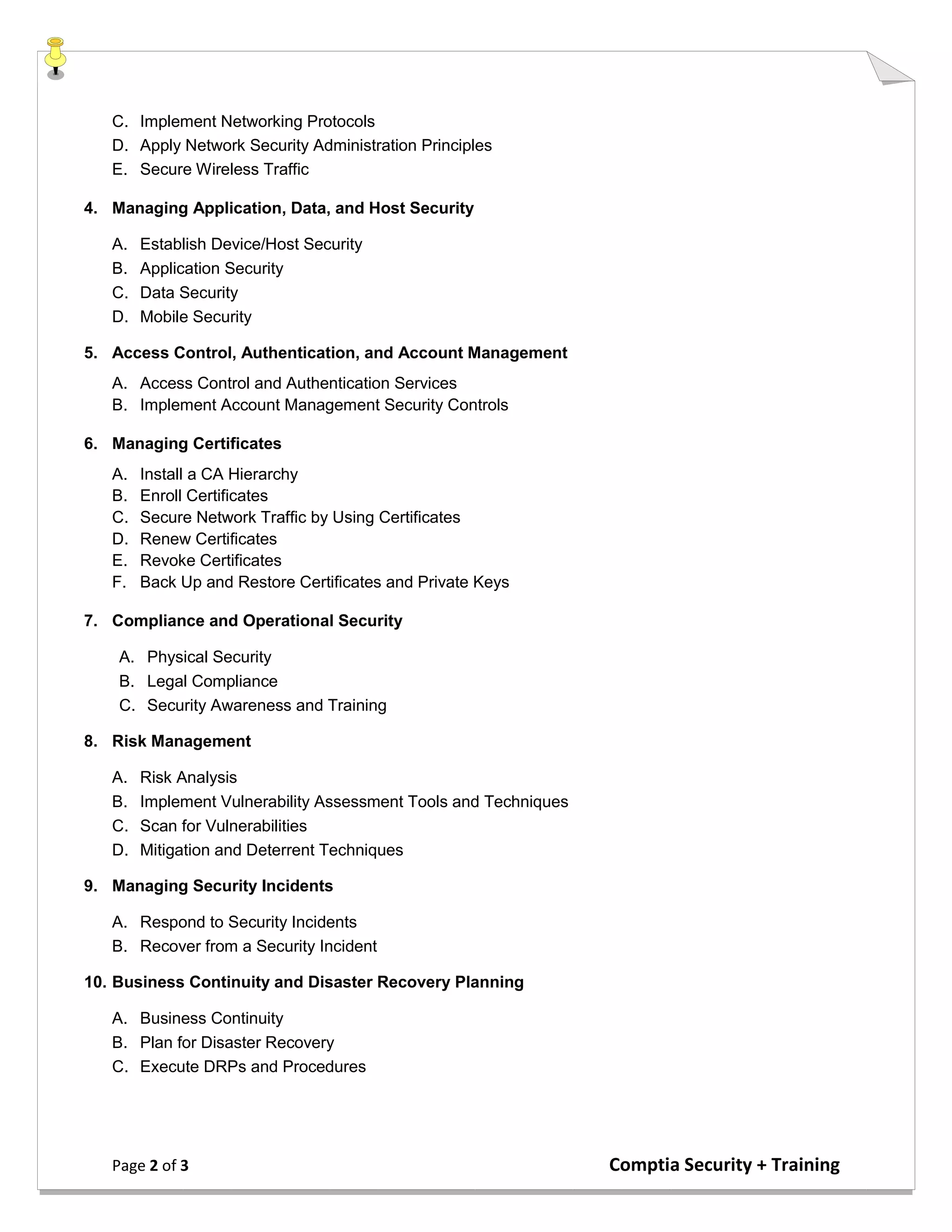 Comptia security+brochure | PDF