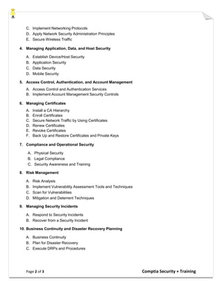 Comptia security+brochure | PDF