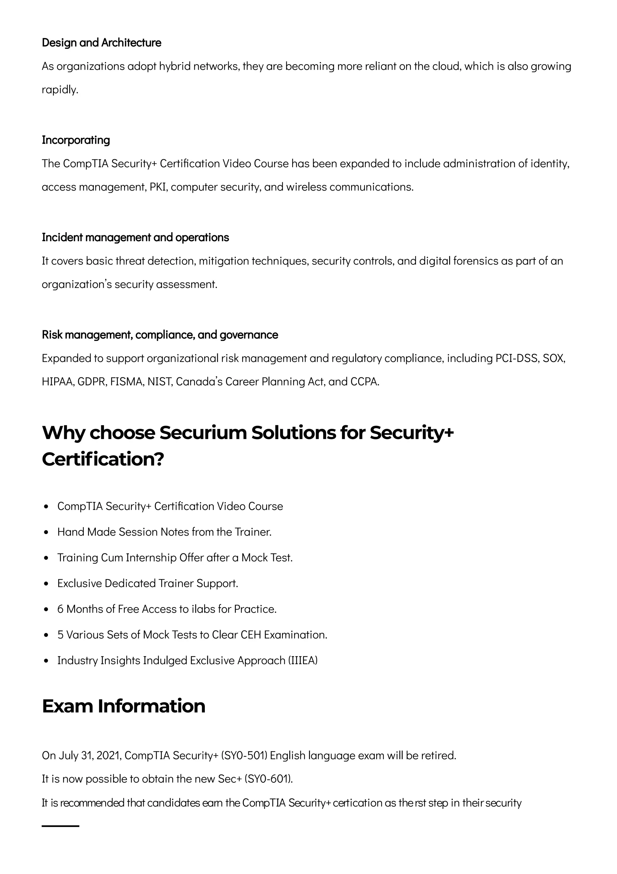 CompTIA Security+ Certification | Sec+ | PDF
