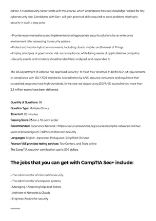 CompTIA Security+ Certification | Sec+ | PDF