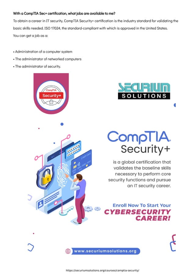 CompTIA Security+ Certification | Sec+ | PDF | IT and Internet Support ...