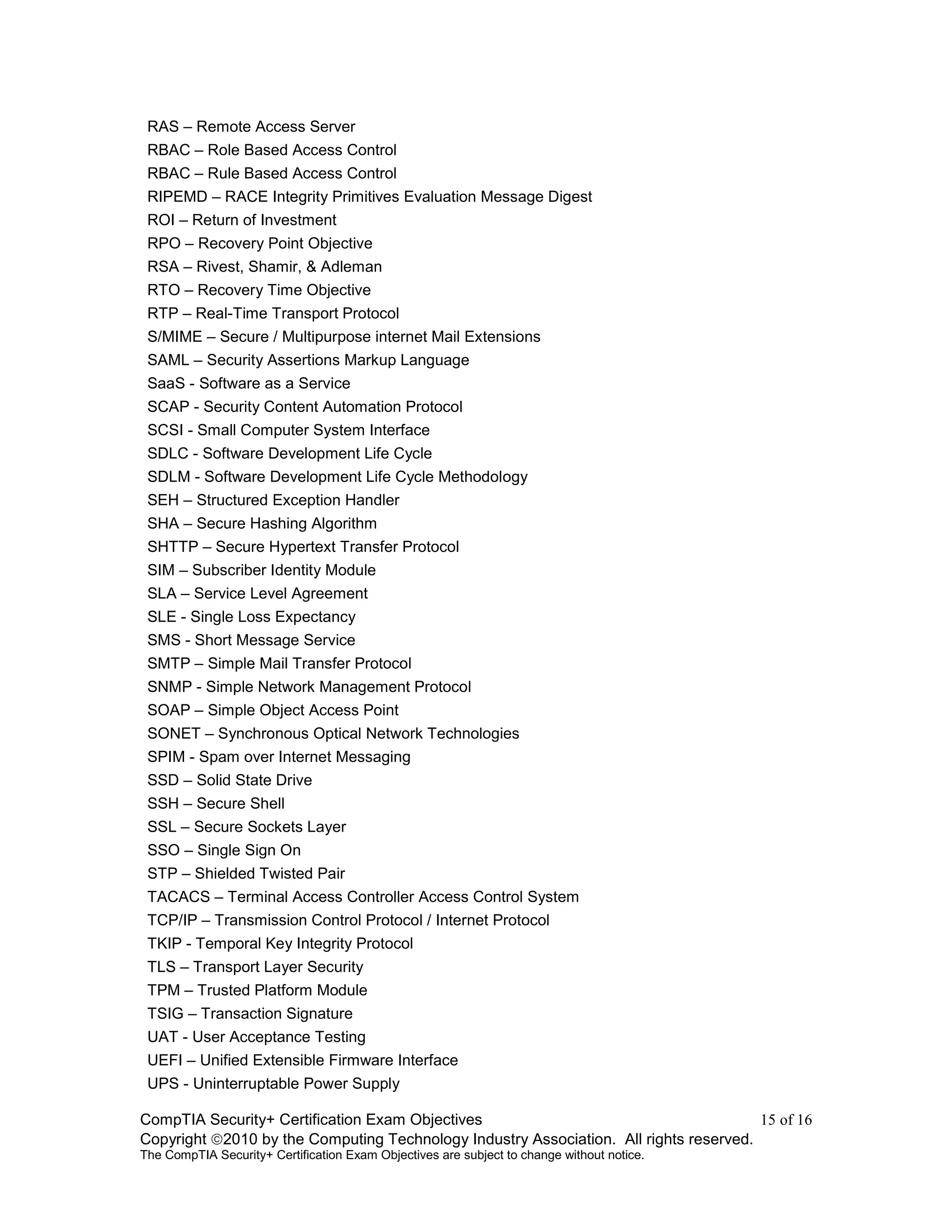 CompTIA Security+ Objectives | PDF | Computer Networking | Computing